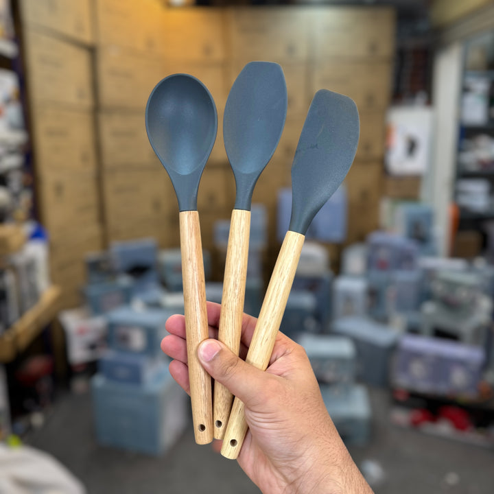 Uakeen 12 Piece Silicon Kitchen Utensils Set - Bara Market | Islamabad ...
