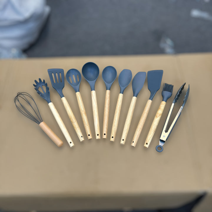 Uakeen 12 Piece Silicon Kitchen Utensils Set - Bara Market | Islamabad ...